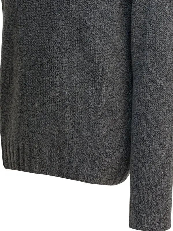 Zegna Knitted Turtleneck Jumper - Grey