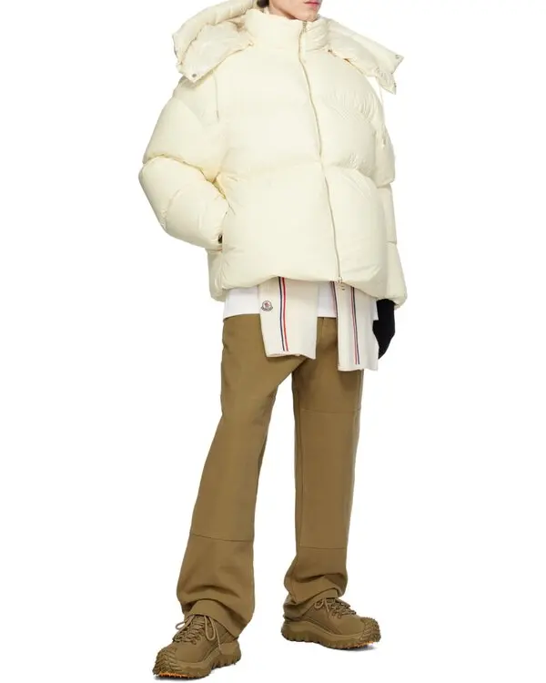Moncler Cotton Canvas Logo Embroidered Trousers