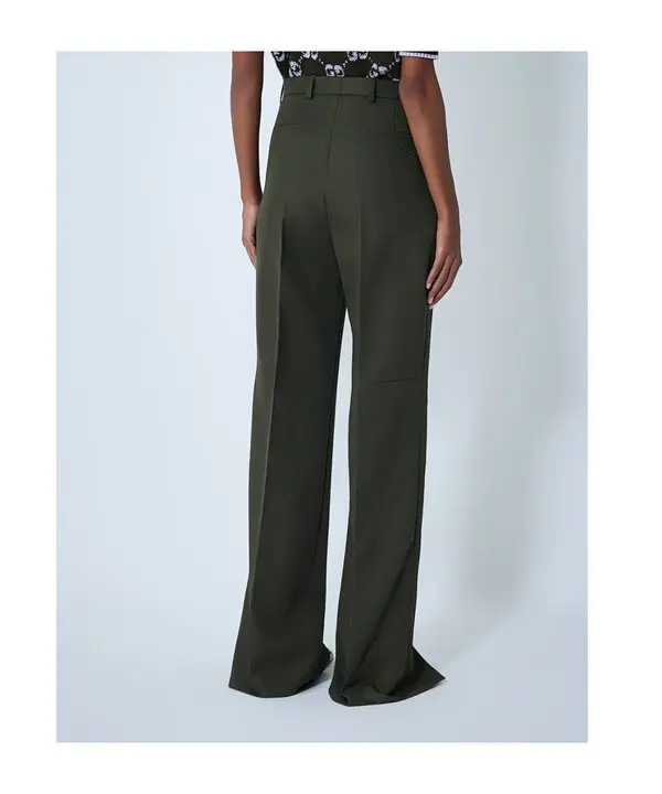 Gucci Embossed Wide-leg Pants With Front Pleats
