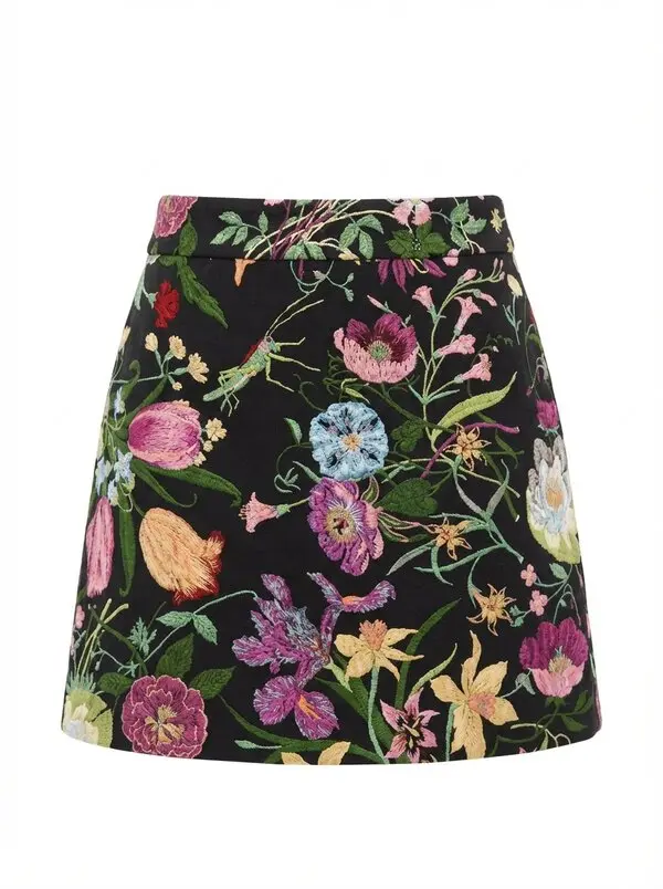 Gucci Flora Silk Brocade Mini Skirt