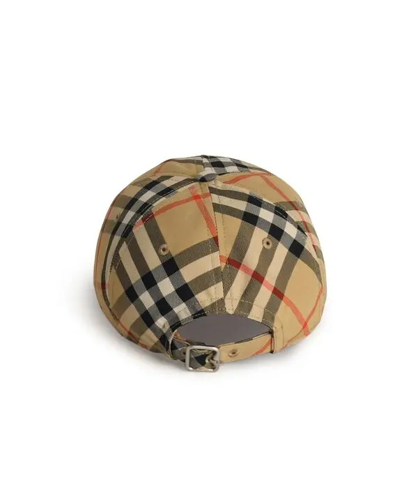 Burberry Check Printed Baseball Cap - Beige