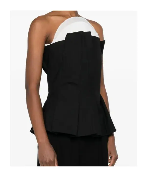 RÓHE Pleated Bustier Top