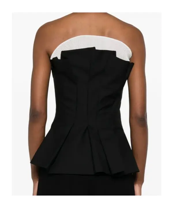 RÓHE Pleated Bustier Top