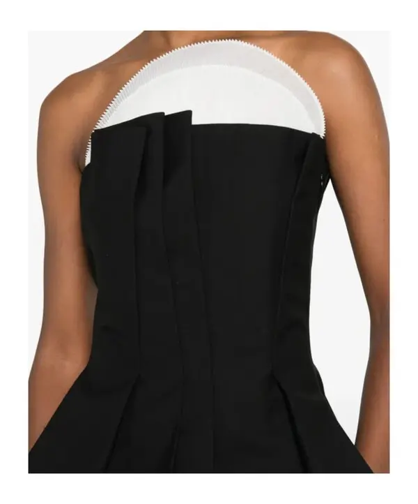 RÓHE Pleated Bustier Top