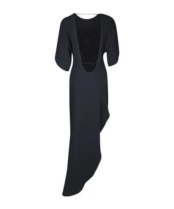 Red Valentino Asymmetrical Fluid Maxi Dress
