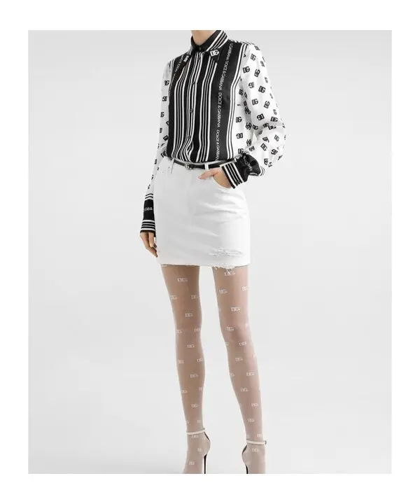Dolce & Gabbana All-over Dg Logo Printed Twill Shirt