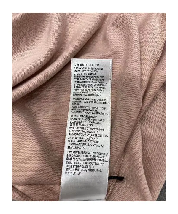 Balenciaga Logo Embroidered Crewneck T-shirt - Light Pink