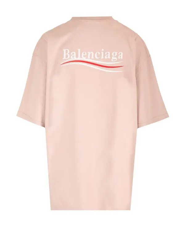 Balenciaga Logo Embroidered Crewneck T-shirt