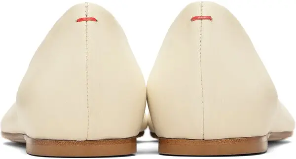 AeydĒ Cassy Pointed-toe Ballet Flats - Creamy