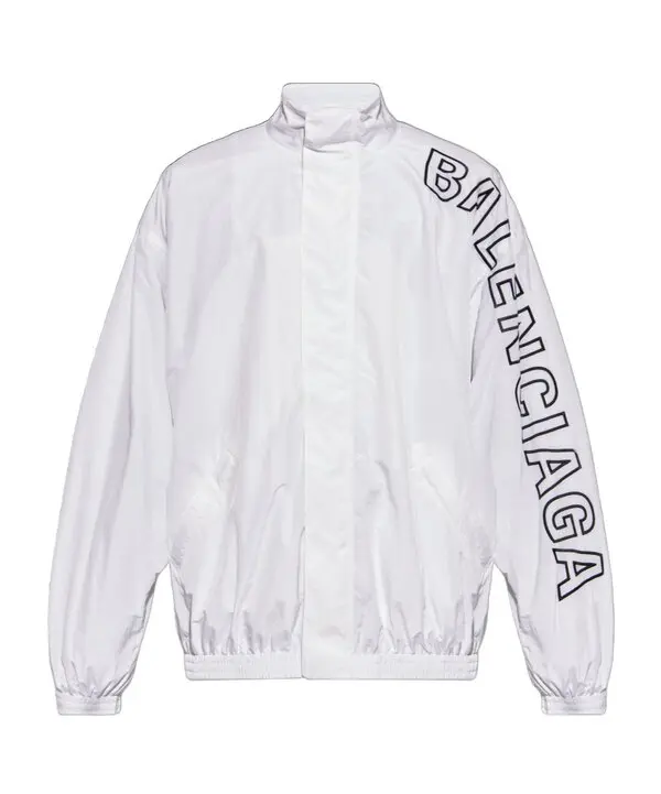 Balenciaga Logo Print Zip-up Jacket