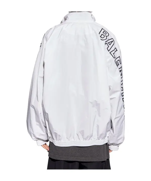 Balenciaga Logo Print Zip-up Jacket