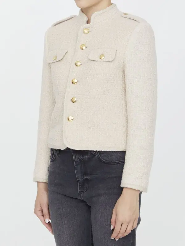 Celine Alluré Jacket In Bouclé Tweed