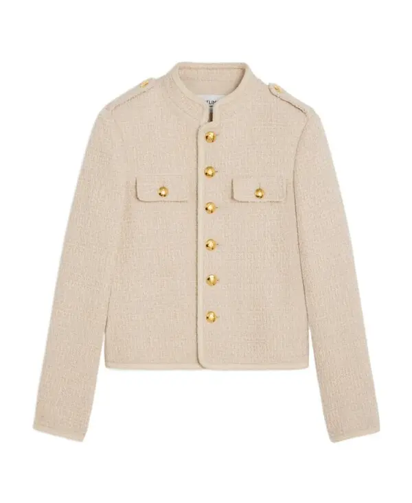 Celine Alluré Jacket In Bouclé Tweed - Nude