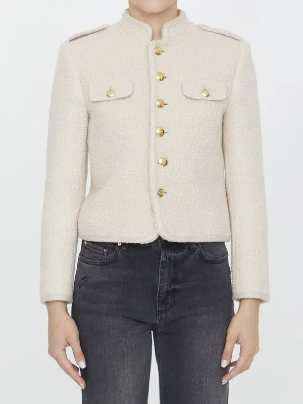 Celine Alluré Jacket In Bouclé Tweed