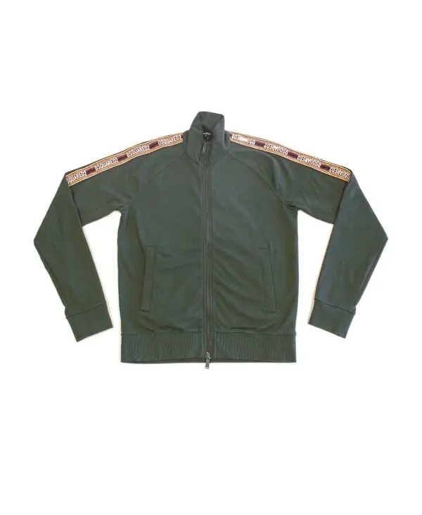 Dsquared2 Long Sleeve Zip-up Jacket With Logo Taping