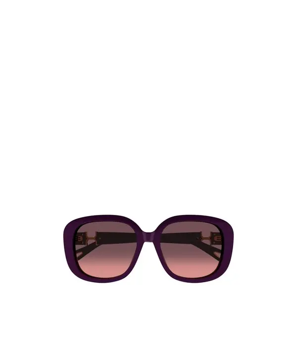 Chloé Eyewear Oval Frame Sunglasses - Purple