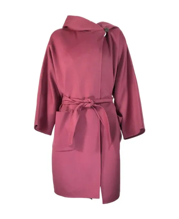 Max Mara Hooded Overcoat - Red