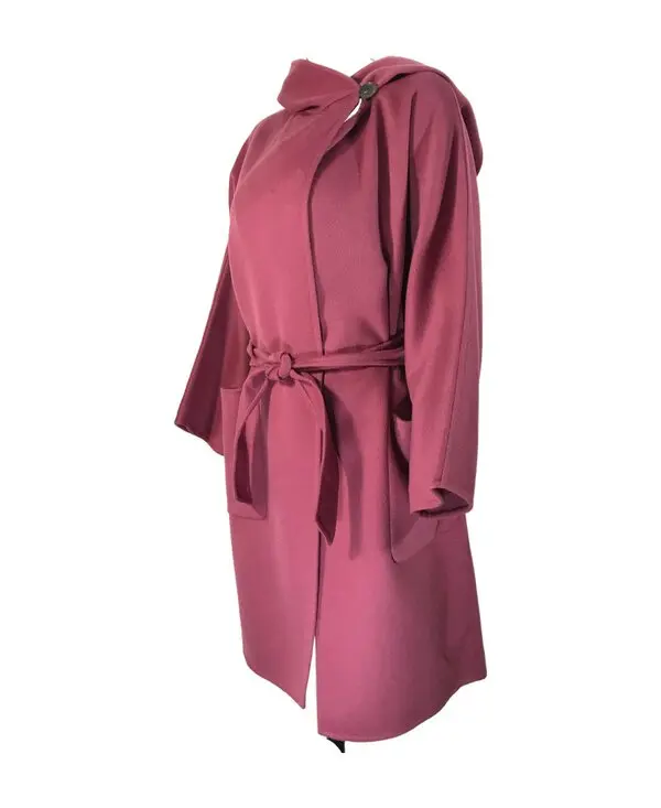 Max Mara Hooded Overcoat - Red