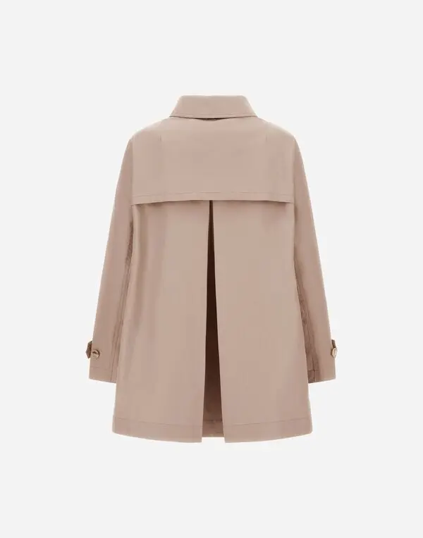 Herno Single-breasted A-line Coat - Nude
