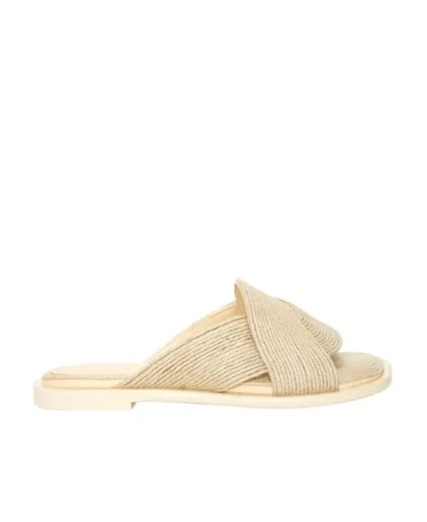 Loewe X Paula's Ibiza Raffia Flat Sandals