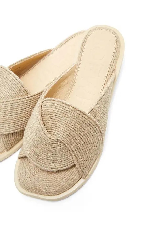 Loewe X Paula's Ibiza Raffia Flat Sandals