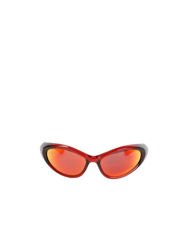 Balenciaga Oval Frame Sunglasses - Red