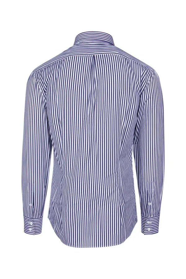Brunello Cucinelli Candy-stripe Long-sleeve Shirt