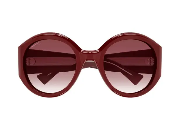 Gucci Round Frame Sunglasses - Red
