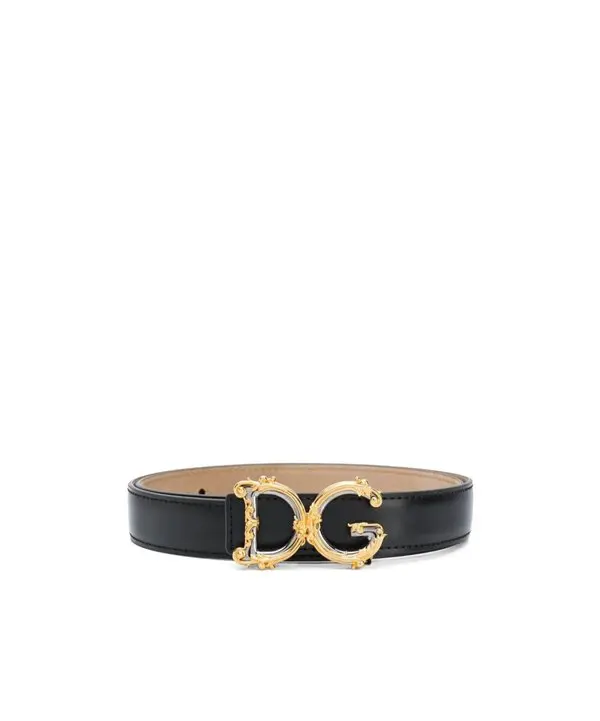 Dolce & Gabbana Dg Logo Buckle Belt - Nude