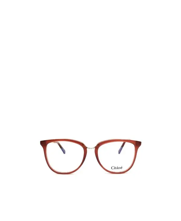 Chloé Gold Chain Red Eyeglasses - White