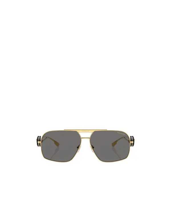 Versace Medusa Pilot-frame Sunglasses - Gray