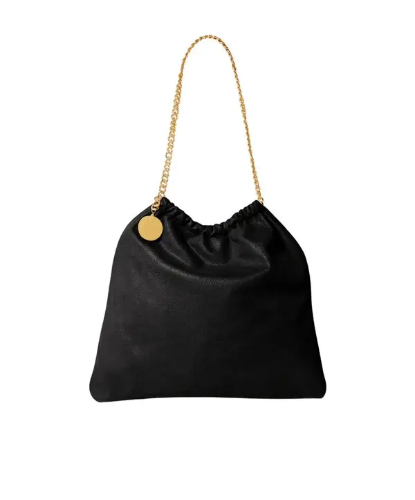 Stella McCartney Logo Detail Chain Shoulder Bag - Black
