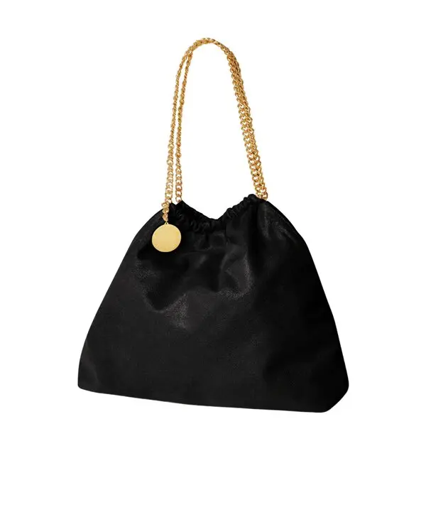 Stella McCartney Logo Detail Chain Shoulder Bag - Black