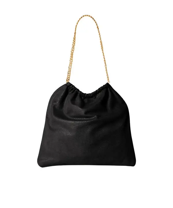 Stella McCartney Logo Detail Chain Shoulder Bag - Black