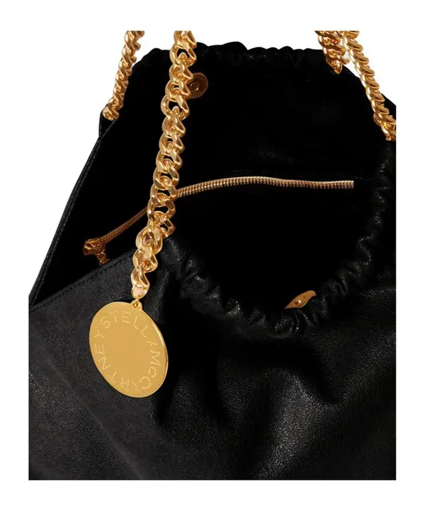 Stella McCartney Logo Detail Chain Shoulder Bag - Black