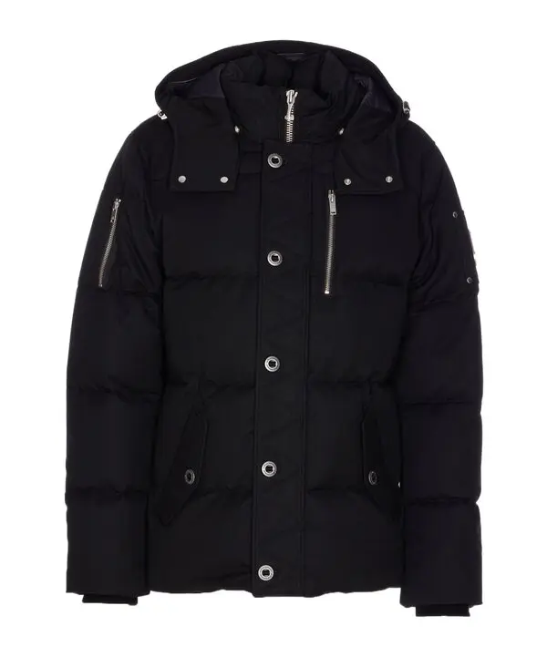 Moose Knuckles Zip Detailed Hooded Down Coat
