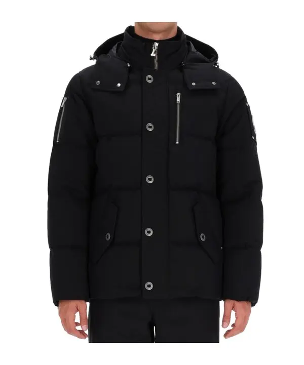 Moose Knuckles Zip Detailed Hooded Down Coat