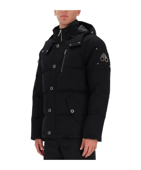 Moose Knuckles Zip Detailed Hooded Down Coat