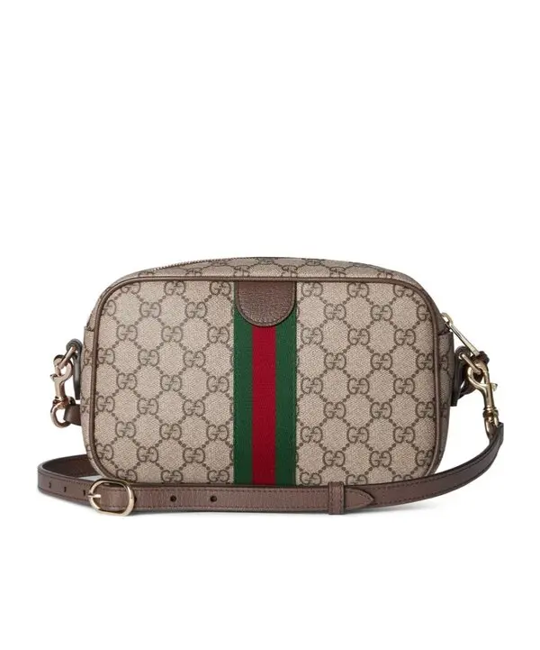 Gucci Ophidia Small Camera Bag - Beige/dark Brown