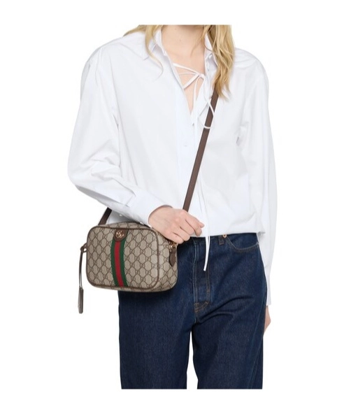 Gucci Ophidia Small Camera Bag - Beige/dark Brown