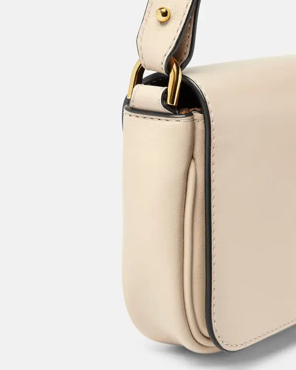 Versace Tag Foldover Top Mini Shoulder Bag
