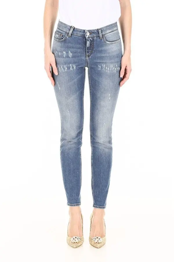 Dolce & Gabbana Faded Skinny Jeans - Blue