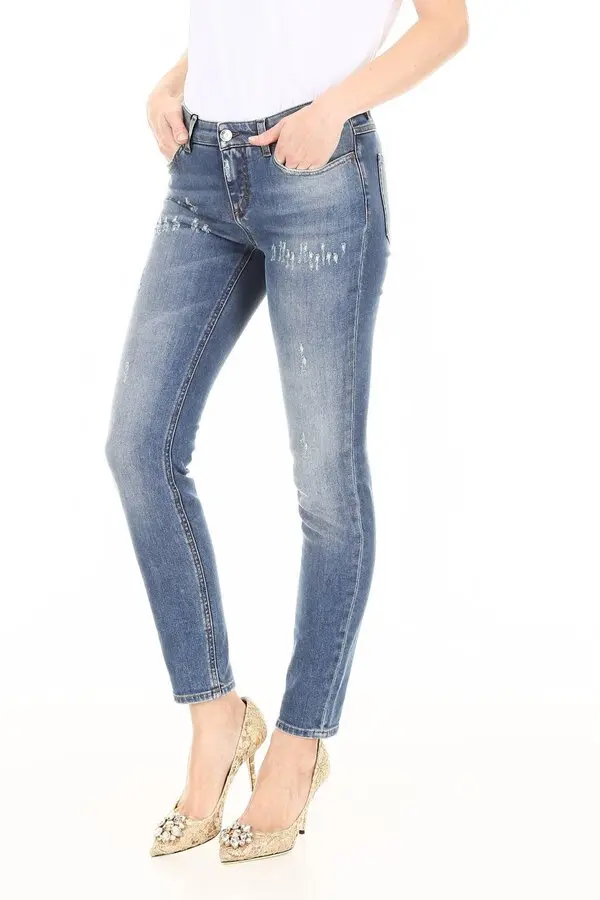 Dolce & Gabbana Faded Skinny Jeans - Blue