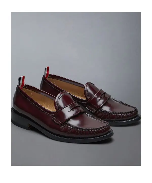 Thom Browne Leather Penny Loafers - Black
