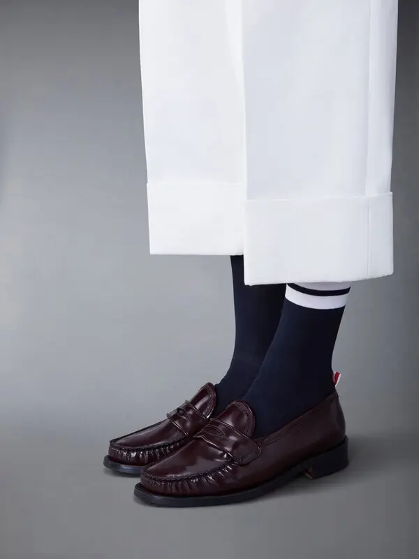 Thom Browne Leather Penny Loafers - Black