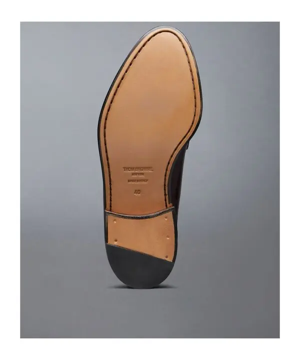 Thom Browne Leather Penny Loafers - Black