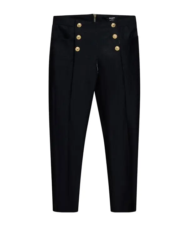 Balmain Straight Leg Zip Closure Pants