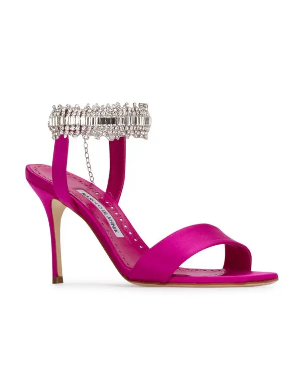 Manolo Blahnik Embellished Strappy High Heel Sandals