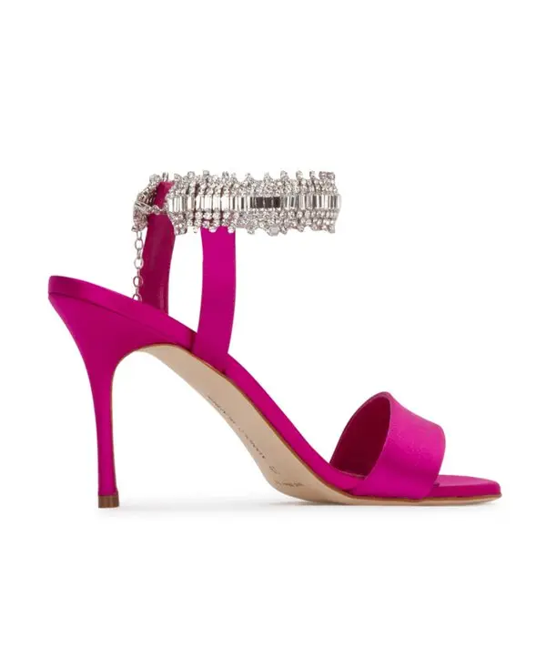 Manolo Blahnik Embellished Strappy High Heel Sandals