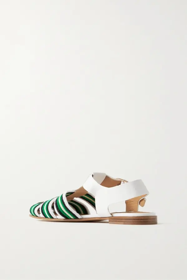 Gabriela Hearst Striped Crochet Sandals